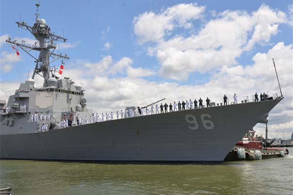US Navy destroyer's crew caught in bizarre gambling and fireworks ...