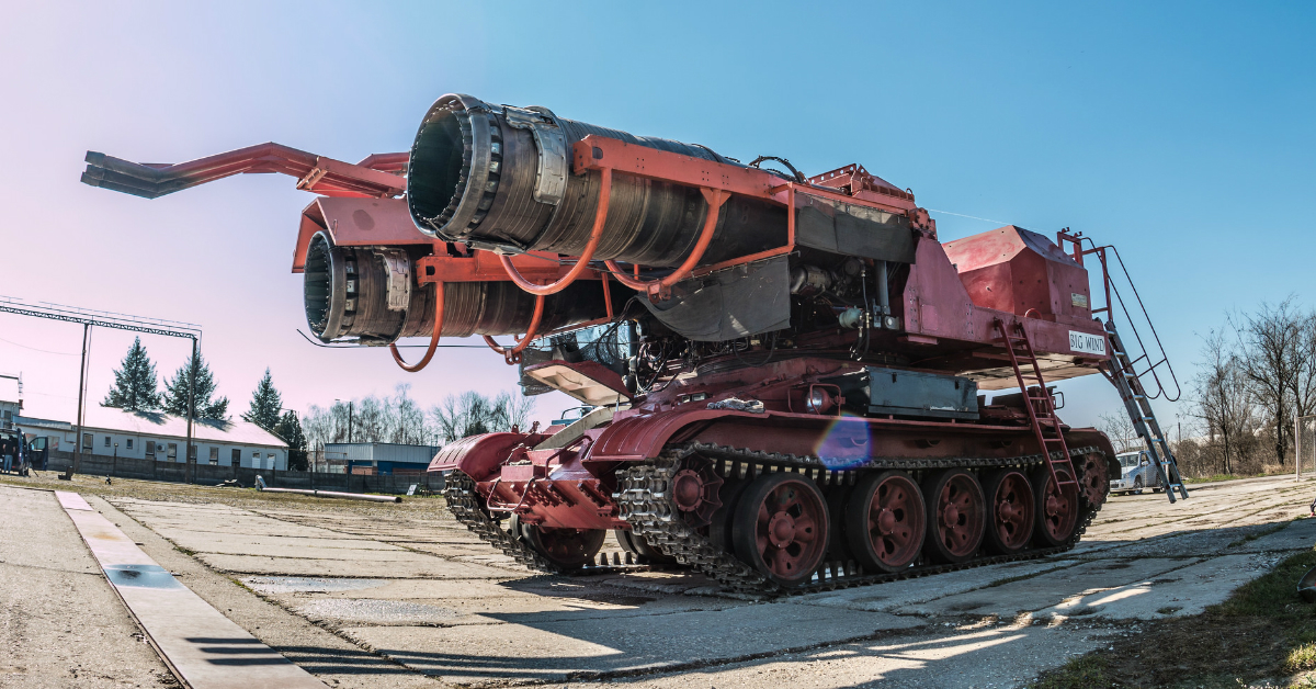 This tank-jet hybrid was used to put out oil fires set by Saddam
