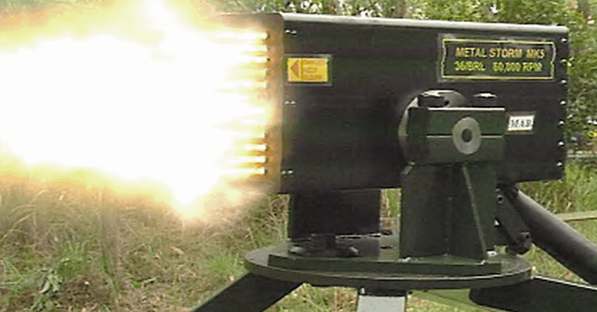 The Metal Storm gun can fire at 1 million rounds per minute | We Are ...