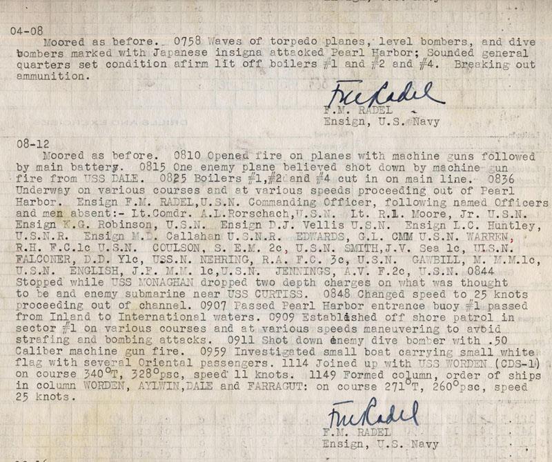 See the intense Navy deck logs from the Pearl Harbor attack | We Are ...