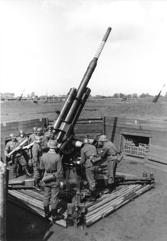 What happened to all the flak fired at aircraft during World War II