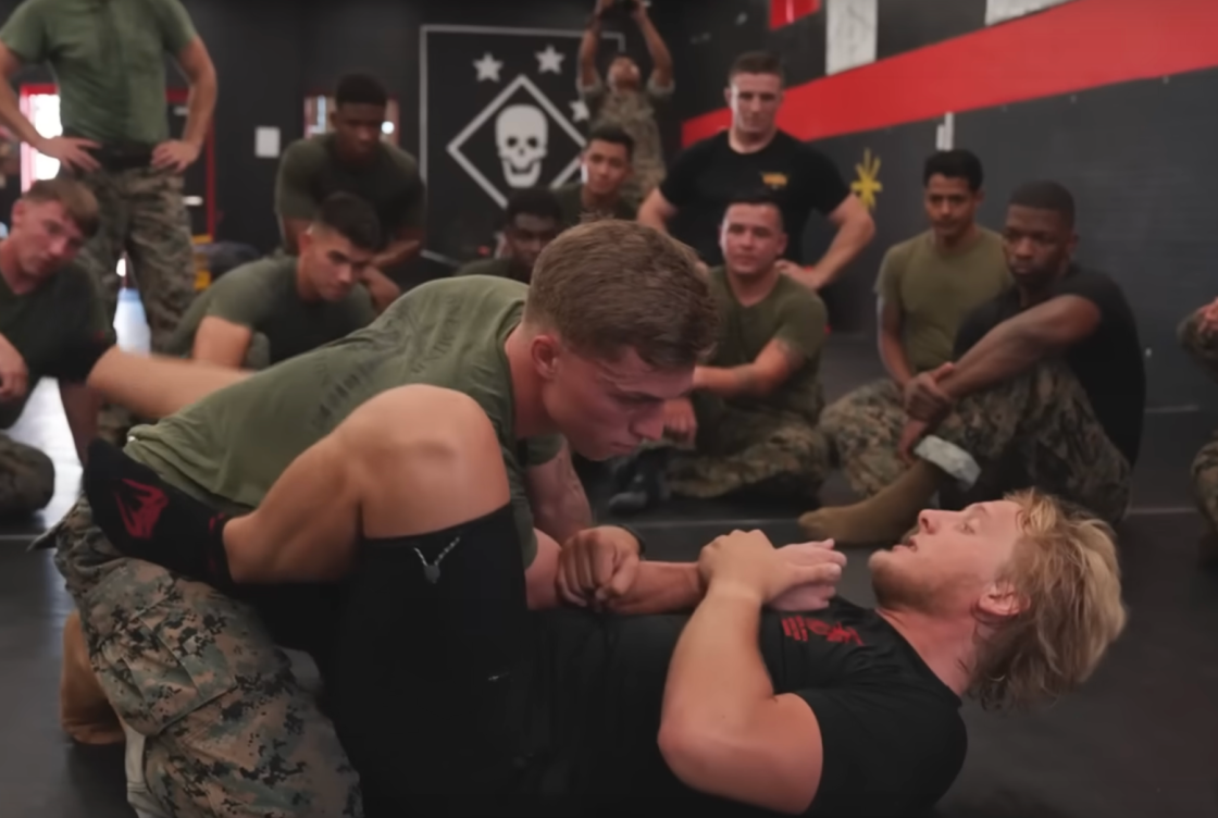 Paddy the Baddy takes on the Marines for Suicide Prevention Awareness Month