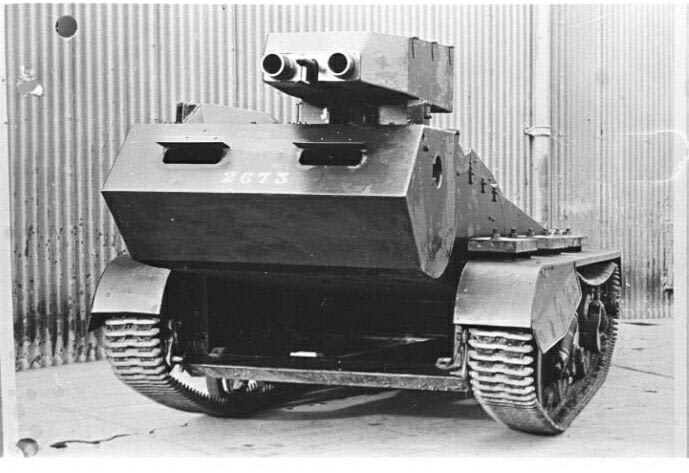 This eccentric tank design was appropriately named the Praying Mantis