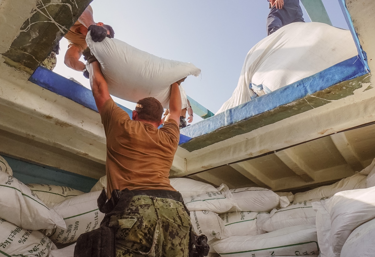 The Navy intercepted 70 tons of explosive material in a historic ...