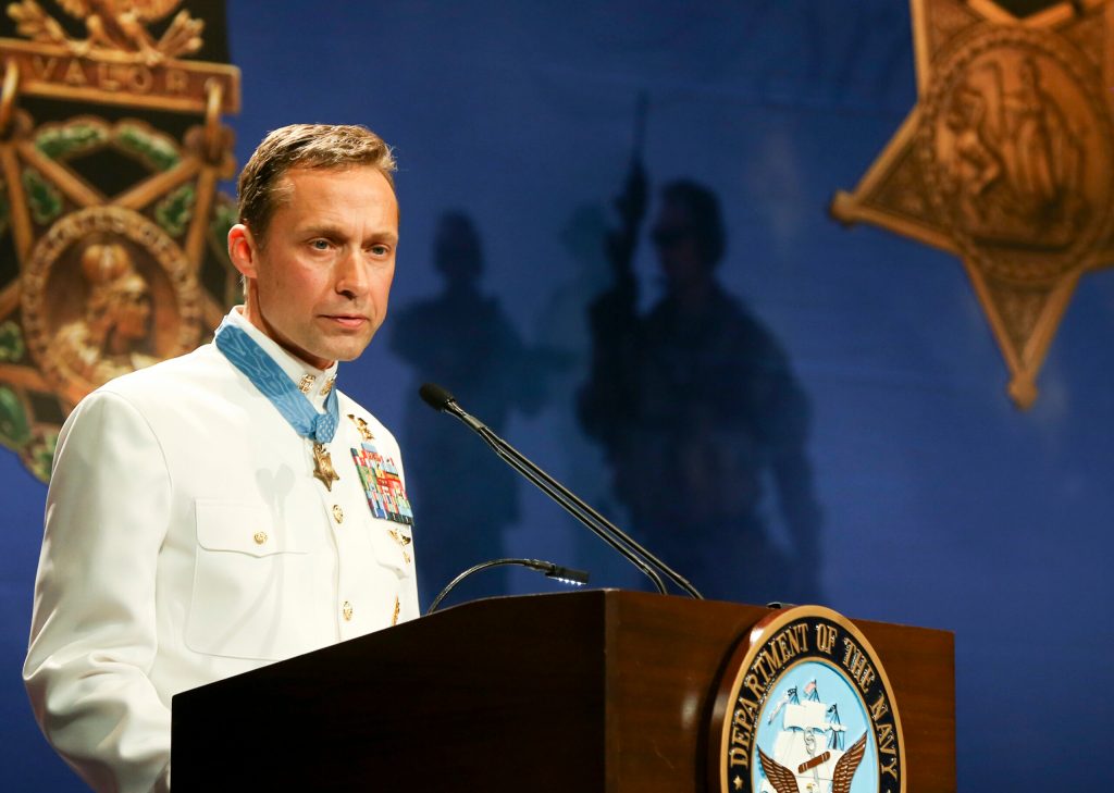 Chief Britt Slabinski earned the Medal of Honor for his heroic actions