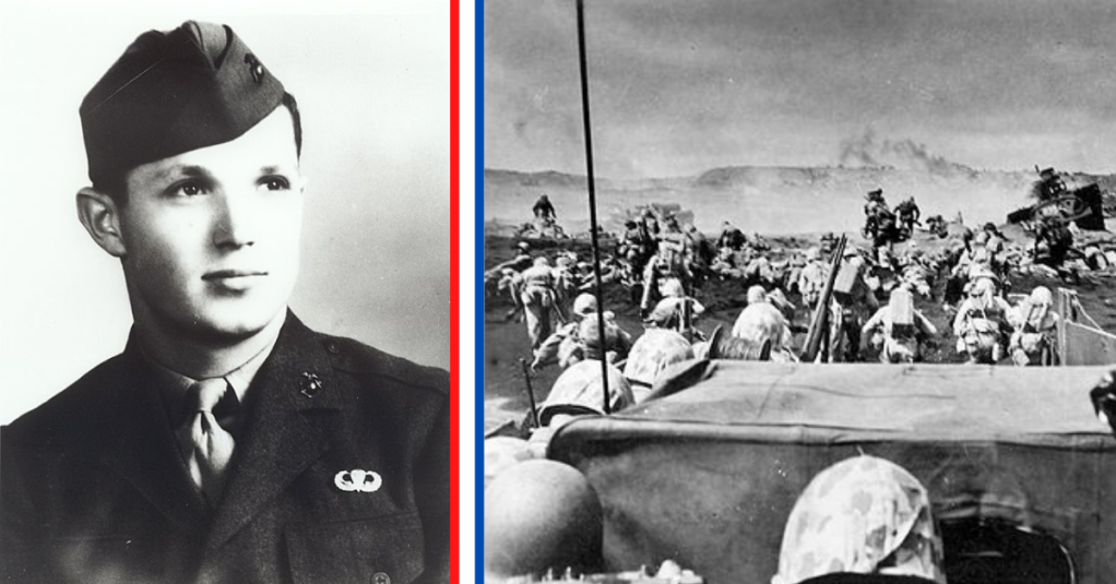 A Marine fought at Iwo Jima with an aircraft machine gun