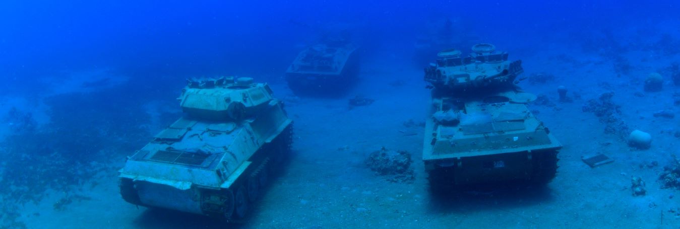 Scuba enthusiasts have to check out Jordan's underwater military museum
