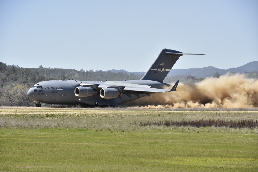 Giant C-17 Globemaster landed on the tiny island of Saint Helena