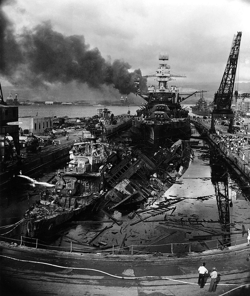 This battleship was one of the first and last ships hit in World War II