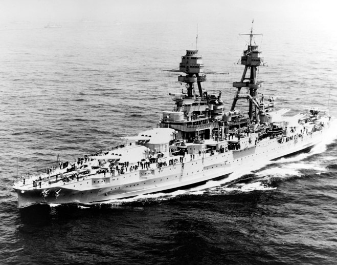 This battleship was one of the first and last ships hit in World War II
