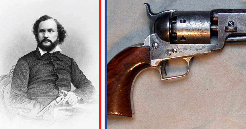 Why Samuel Colt engraved line of revolvers with Texas Navy battle