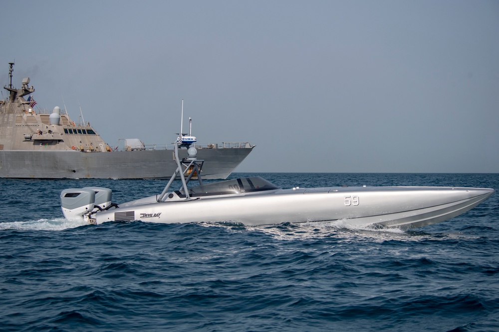 The Navy's unmanned boat fired in the Middle East for the first time