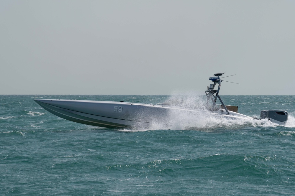 The Navy's unmanned boat fired in the Middle East for the first time