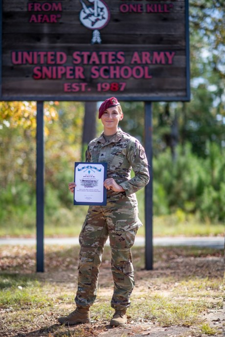 The US Army has its first active duty female sniper