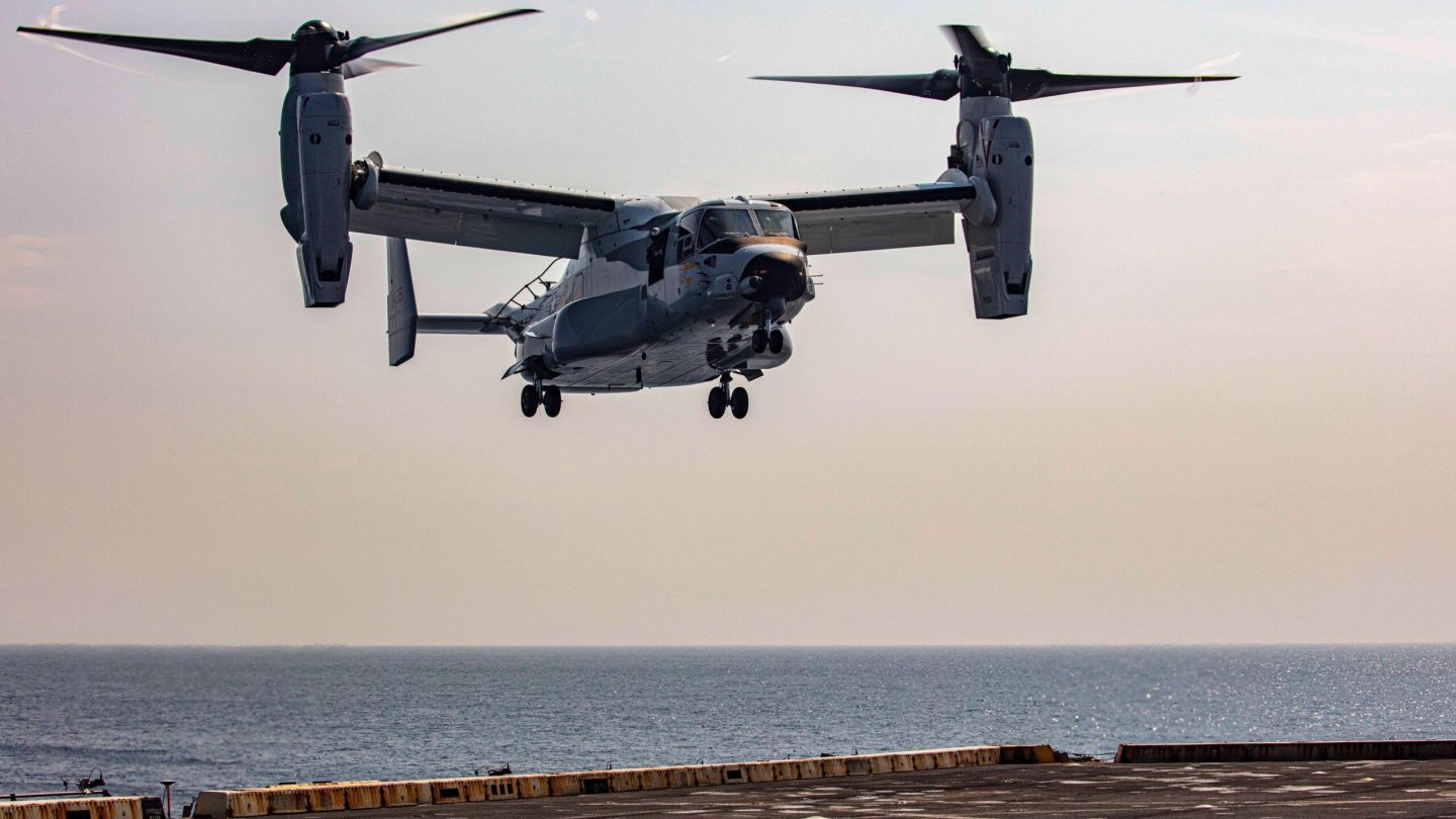 The C-2 Greyhound is subbing in for the grounded CMV-22 Osprey