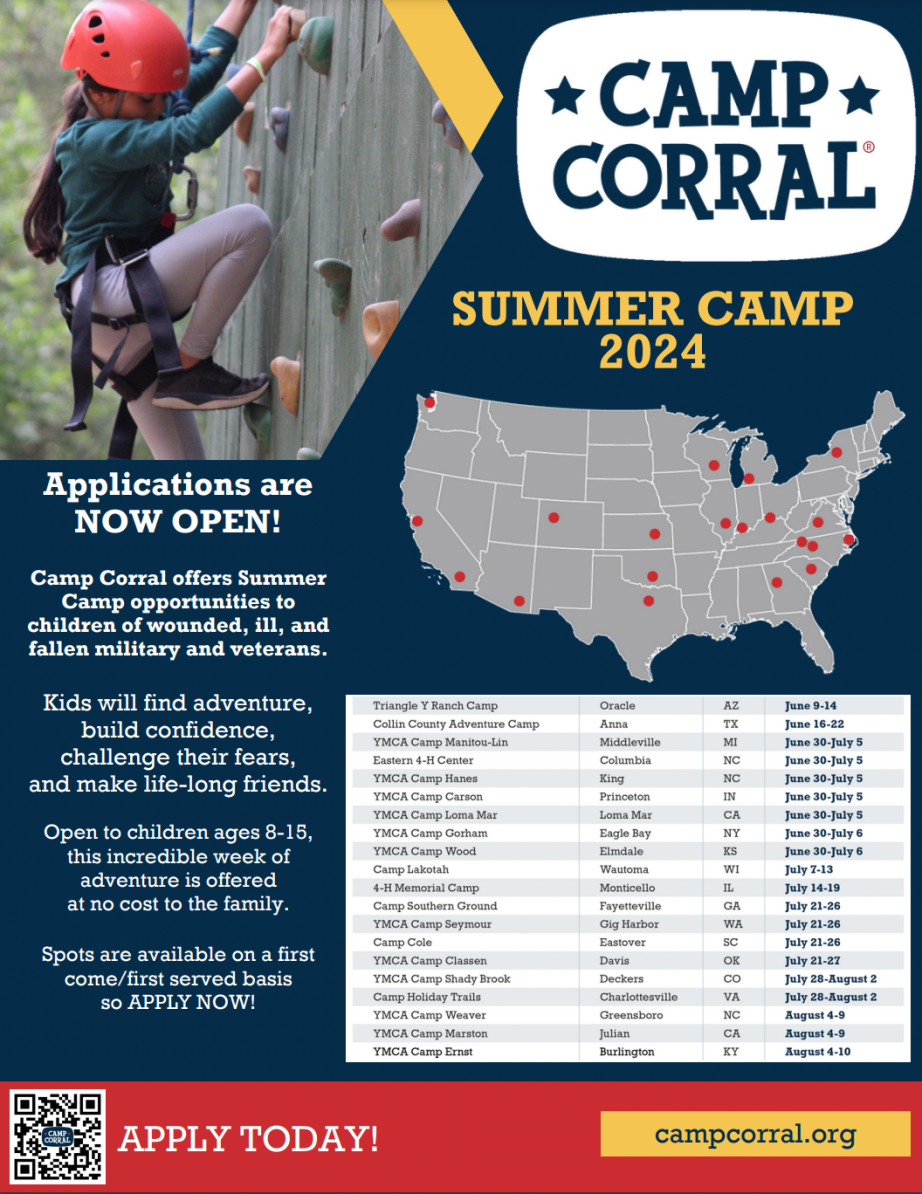 Camp Corral Summer Camp applications now open for children of wounded ...