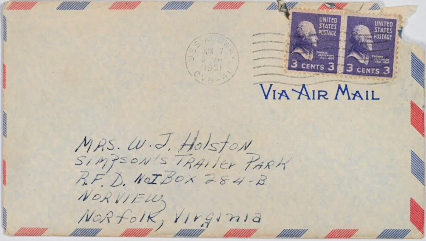 USS Midway love letters reveal surprising similarities of military ...