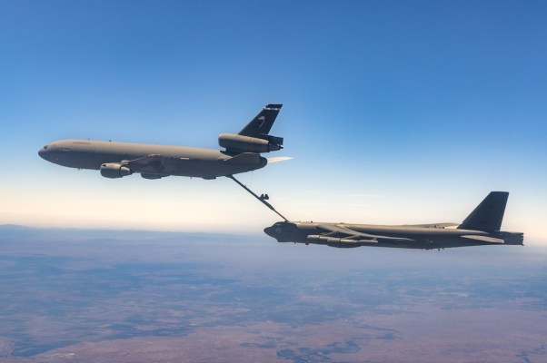The Air Force said goodbye to its last KC-10 Extender aerial tanker