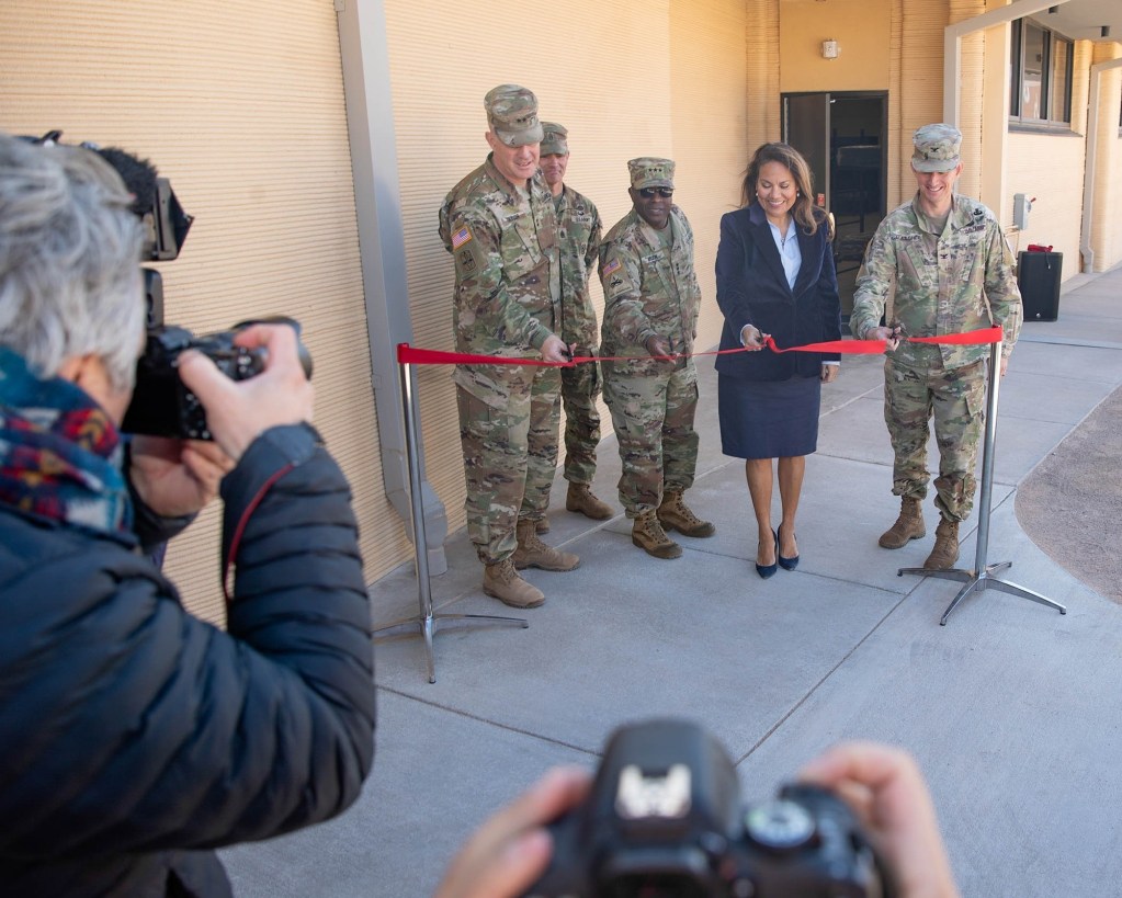 The Army 3D-printed barracks at Fort Bliss