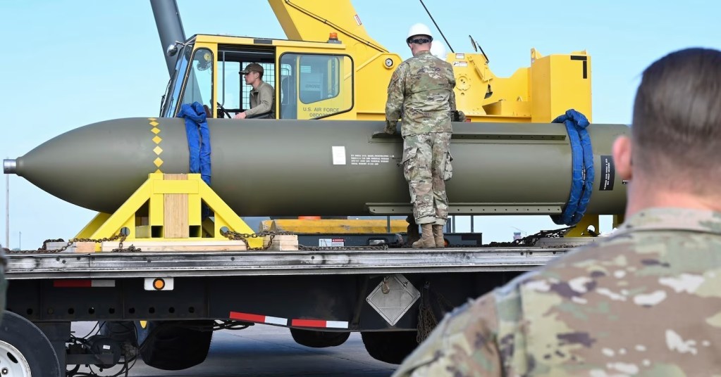The Massive Ordnance Penetrator is a 30,000-pound bunker buster bomb