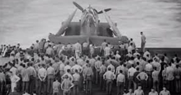 Aerial gunner Loyce Edward Deen was the only sailor buried at sea ...