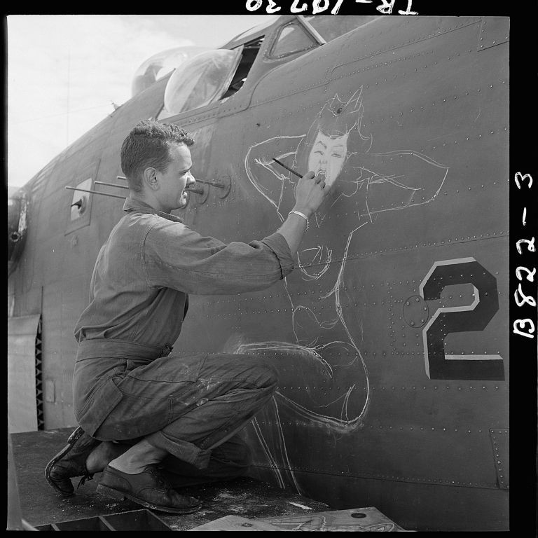WWII nose art motivated airmen with sex and humor