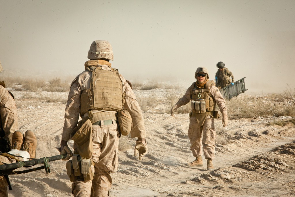 Here's what a Navy corpsman does when a Marine is hit