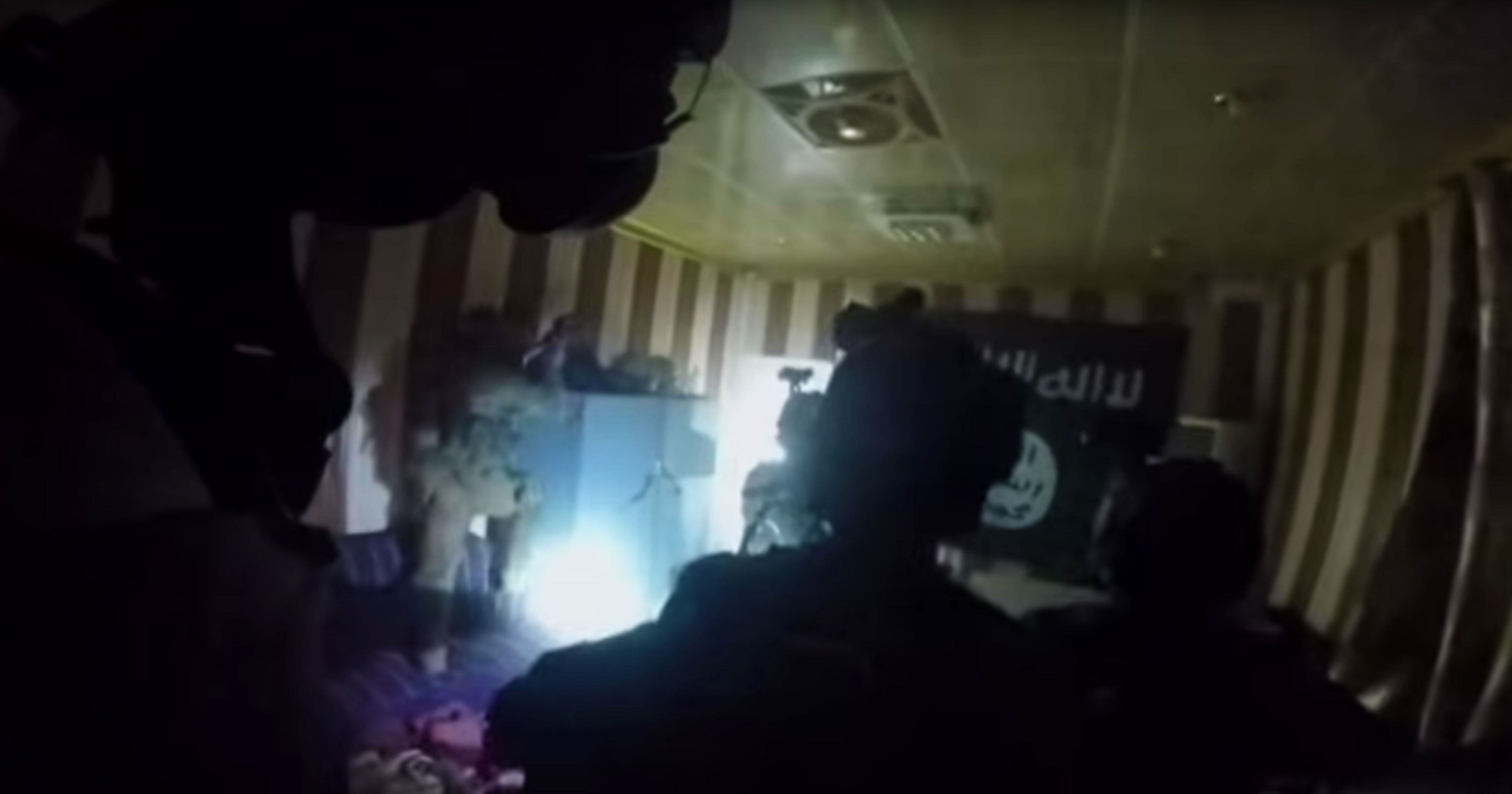 Helmet cam video shows Delta Force raid on ISIS prison complex