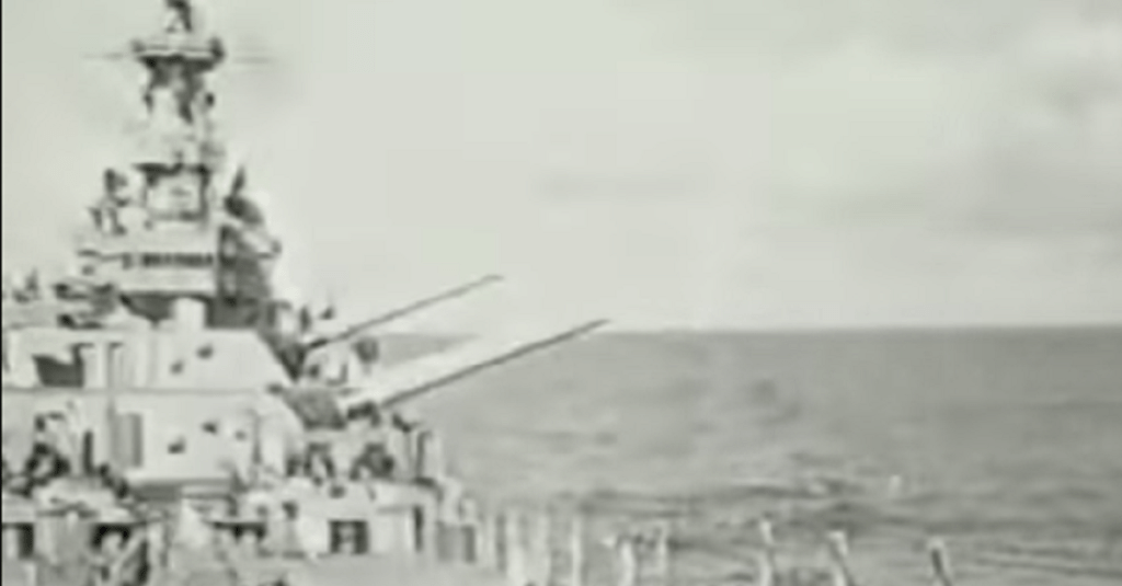 Here is a look at the 16-inch turrets on a battleship