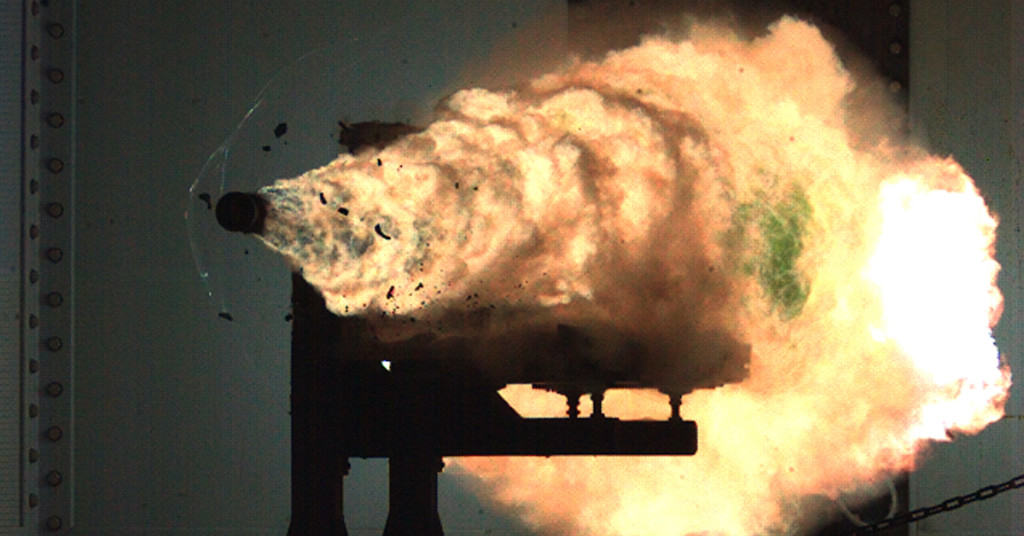This stunning video shows how fast a railgun can shoot