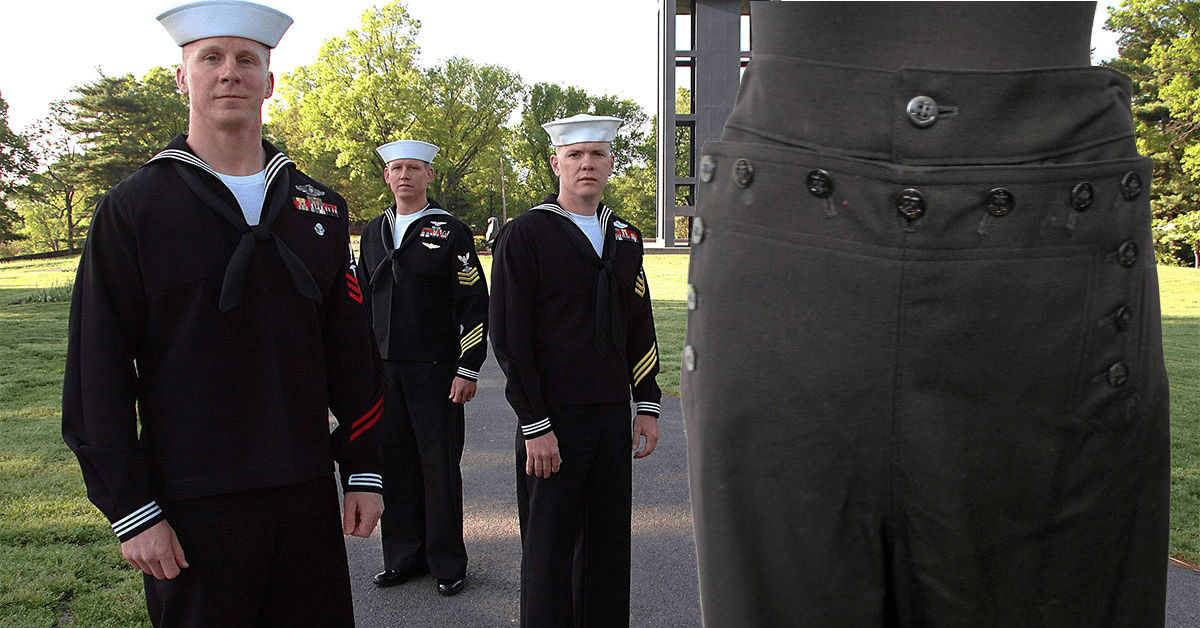 This is why sailors wear neckerchiefs with their dress uniform
