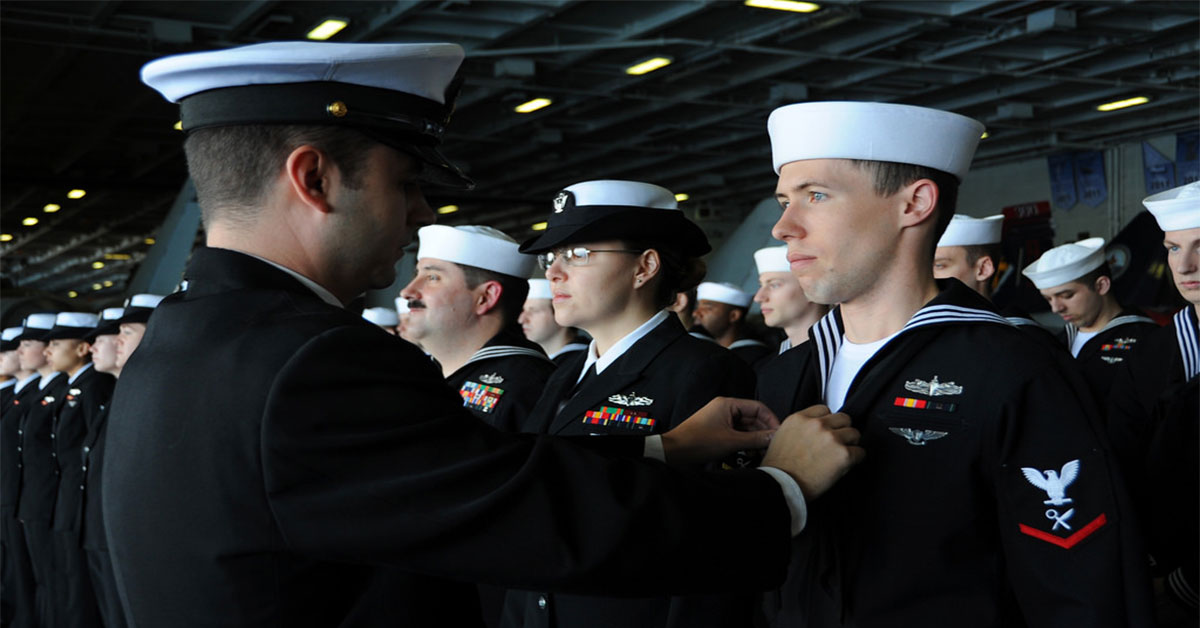 This is why some sailors wear gold stripes, and some wear red