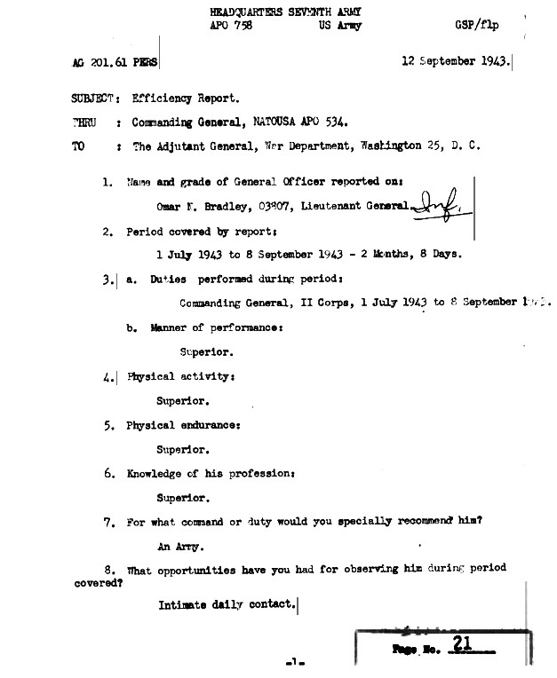 What it looks like when one Army legend rates another