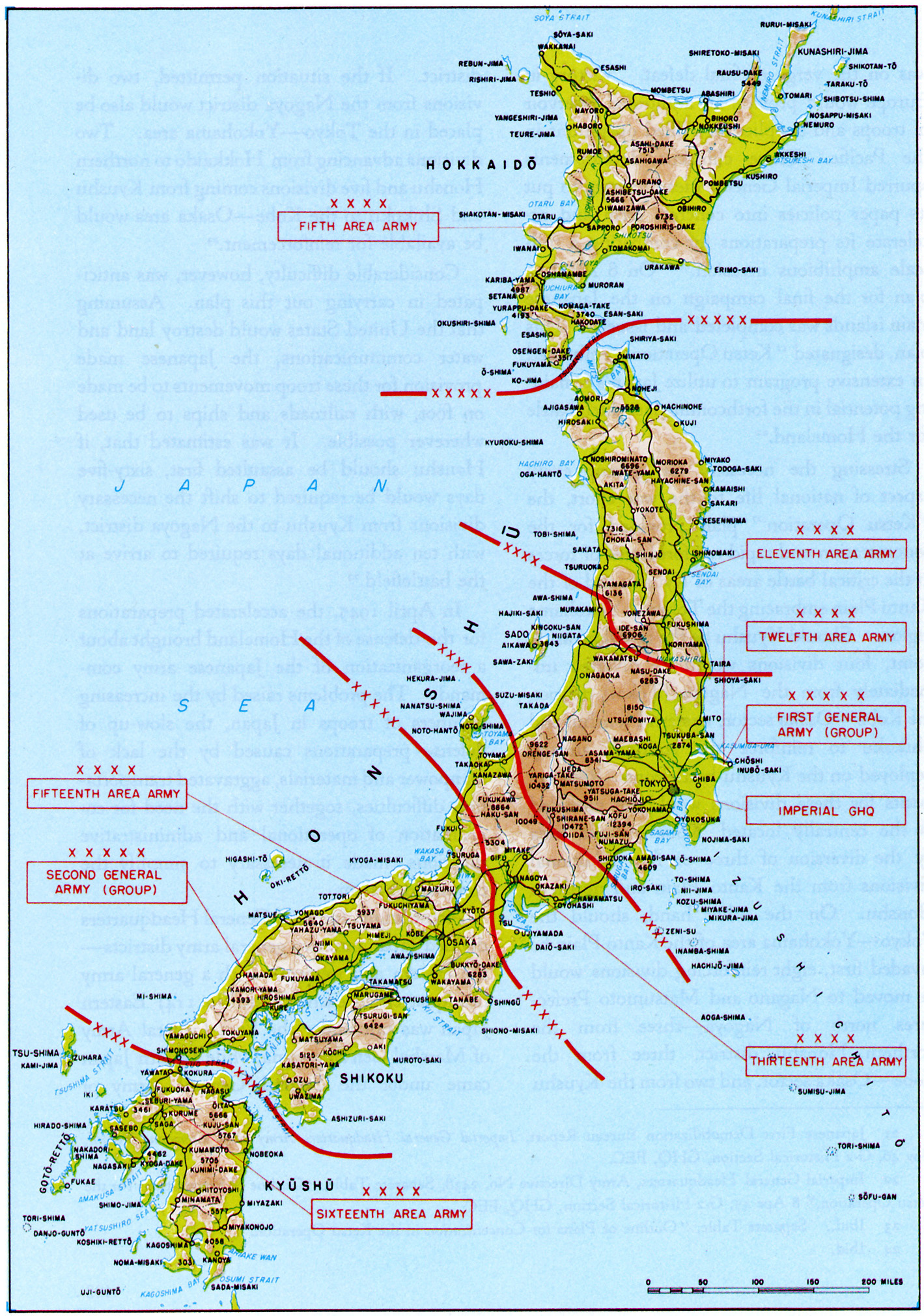 These were the Army plans to conquer Japan
